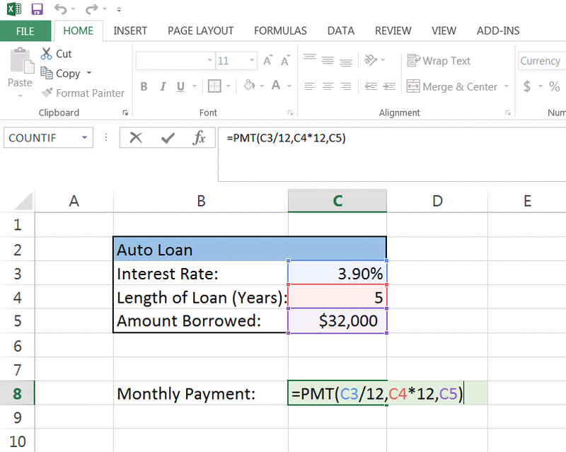 How To Calculate A Monthly Payment In Excel 12 Steps Atelier yuwa